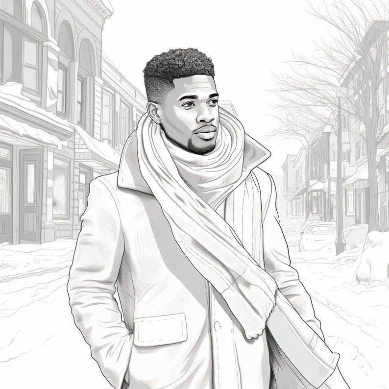 Shades of Swagger Black Mens Fashion Coloring Pages - Etsy