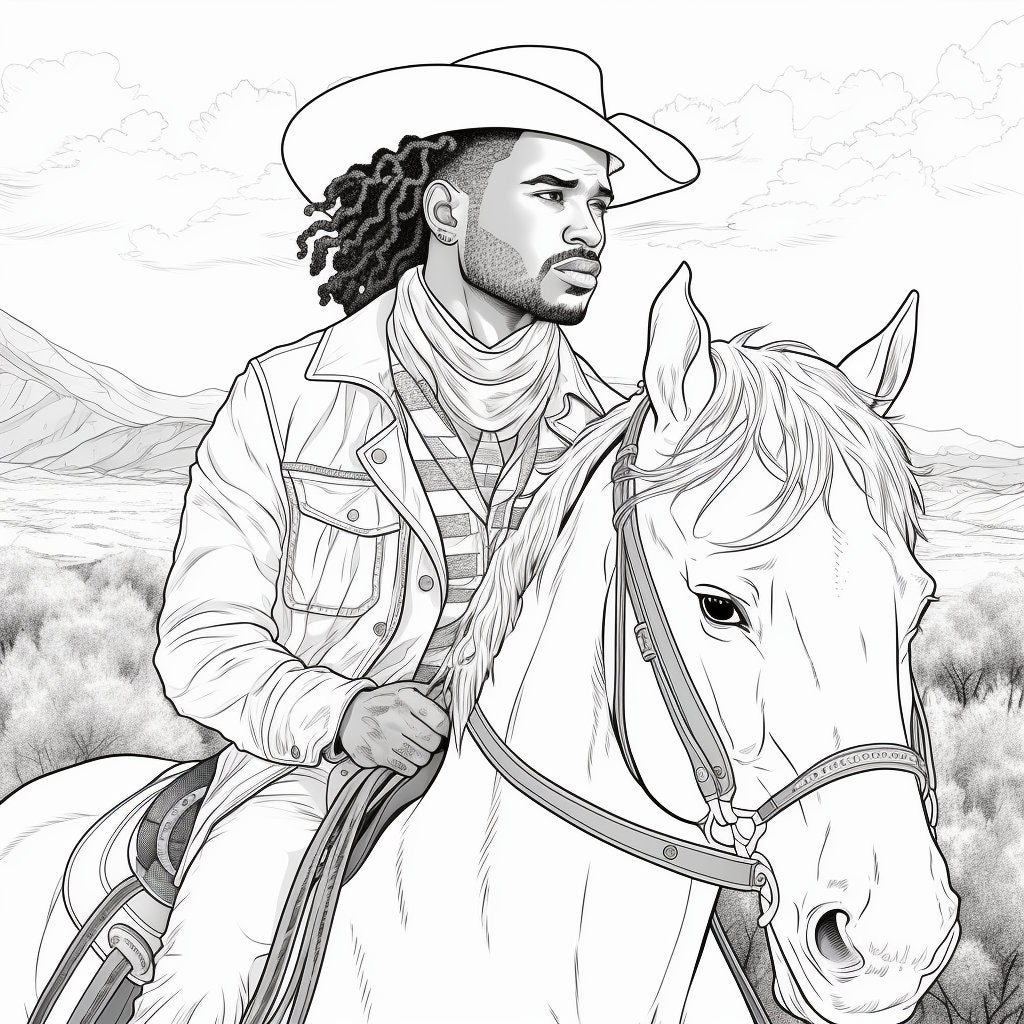 Western Soul: Cowboys and Cowgirls Coloring Adventure Cowboys Coloring ...