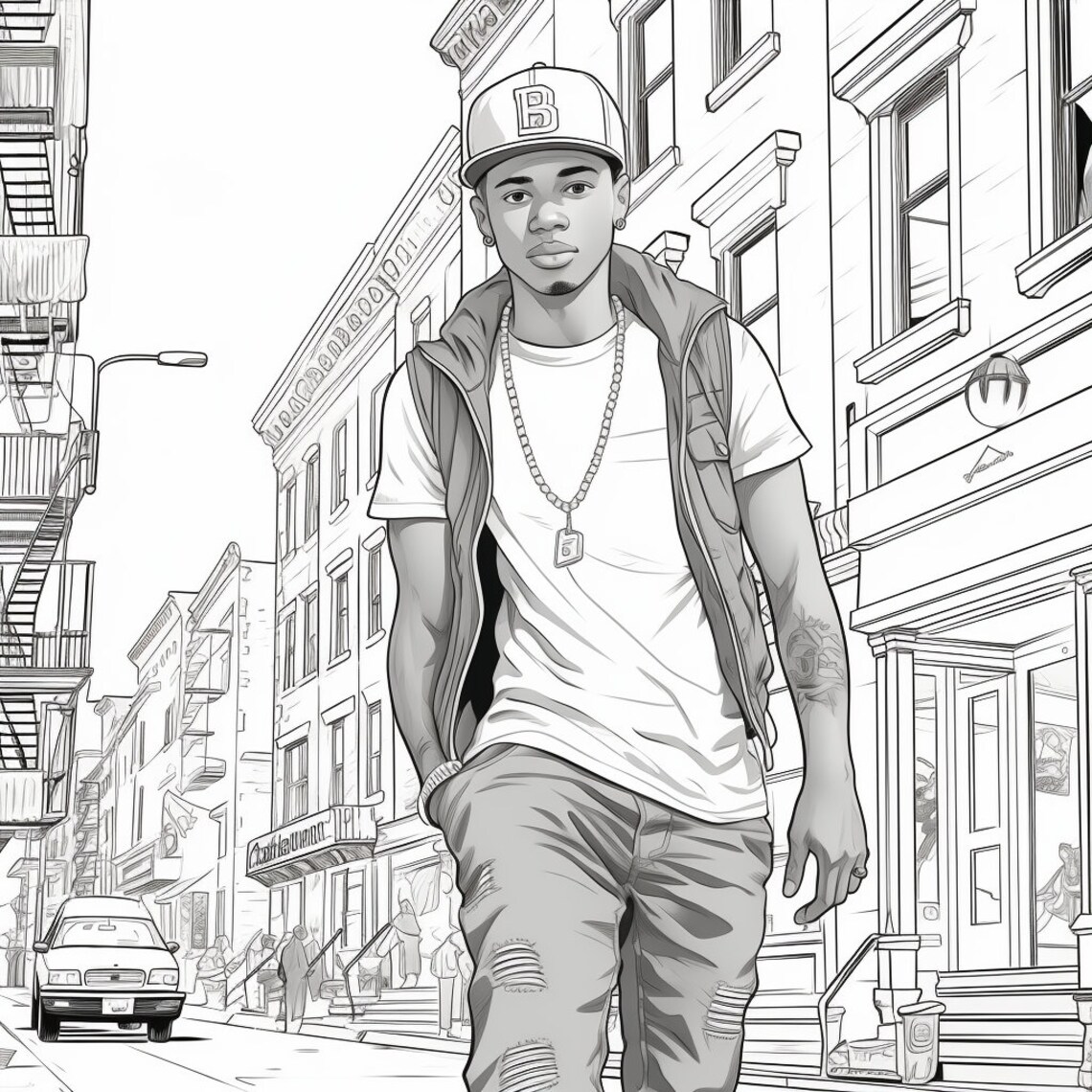 Shades of Swagger Black Mens Fashion Coloring Pages - Etsy