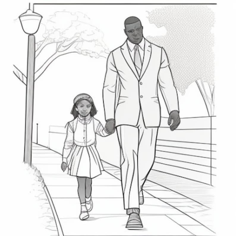 Black Man Coloring Pages - Etsy