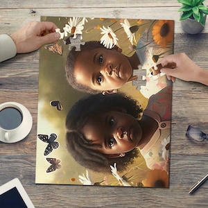 Beautiful Black Art Black Children Jigsaw Puzzle (100-piece) - Etsy