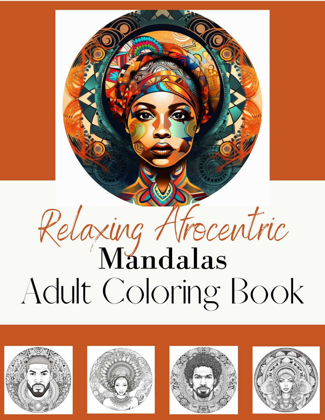 Relaxing Afrocentric Mandalas Adult Coloring Pages - Etsy
