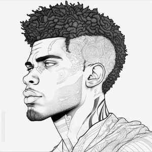 Urban Anime Black People Coloring Pages - Etsy