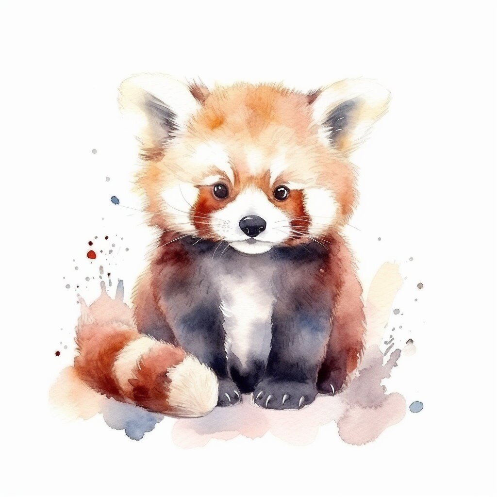 11 Endangered Species Baby Animals Watercolor Clipart, Jpegs, Digital ...