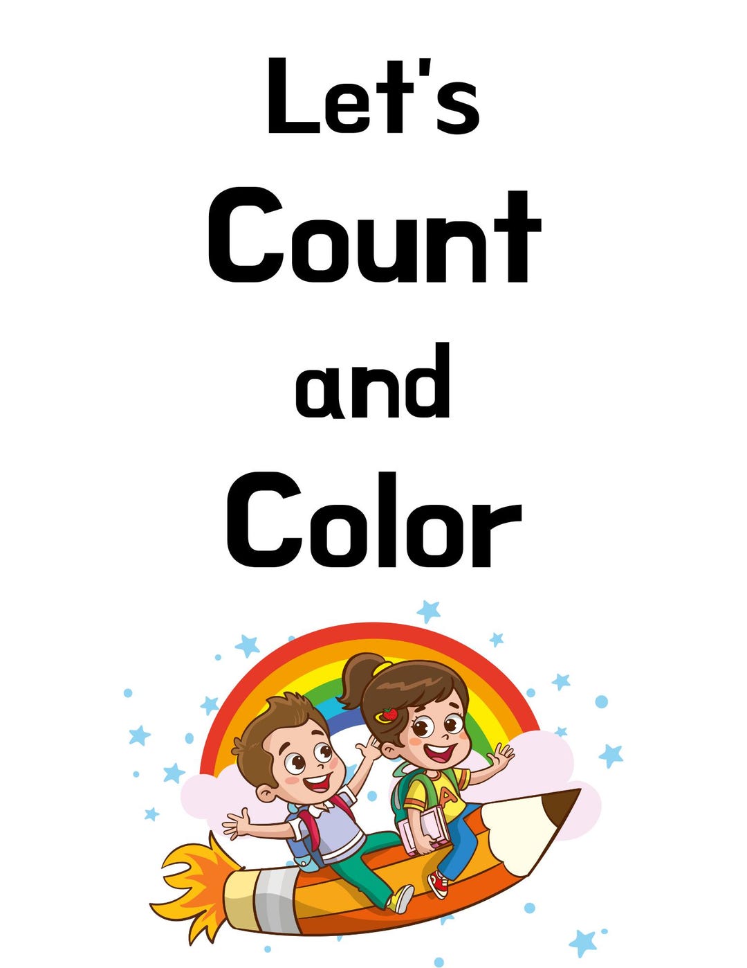 10 Numbers Coloring Book | Educational Counting Activity for Kids ...