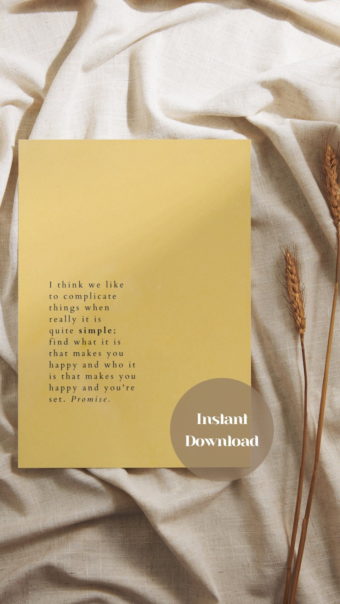 I Think We Like Quote mustard Printable Wall Art - Etsy