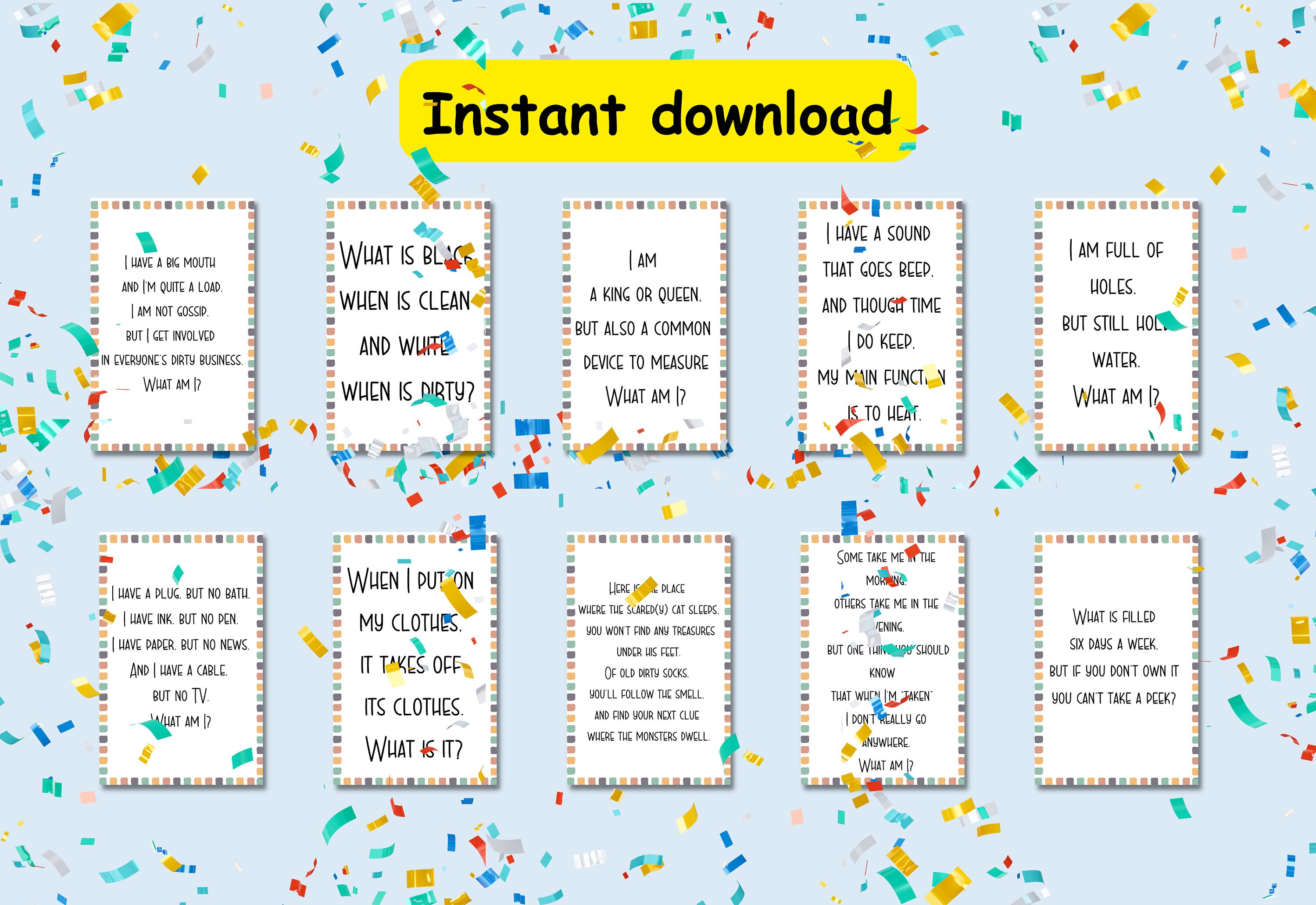 Scavenger Hunt Riddles for Teens, Scavenger Hunt for Older Kids, Indoor ...