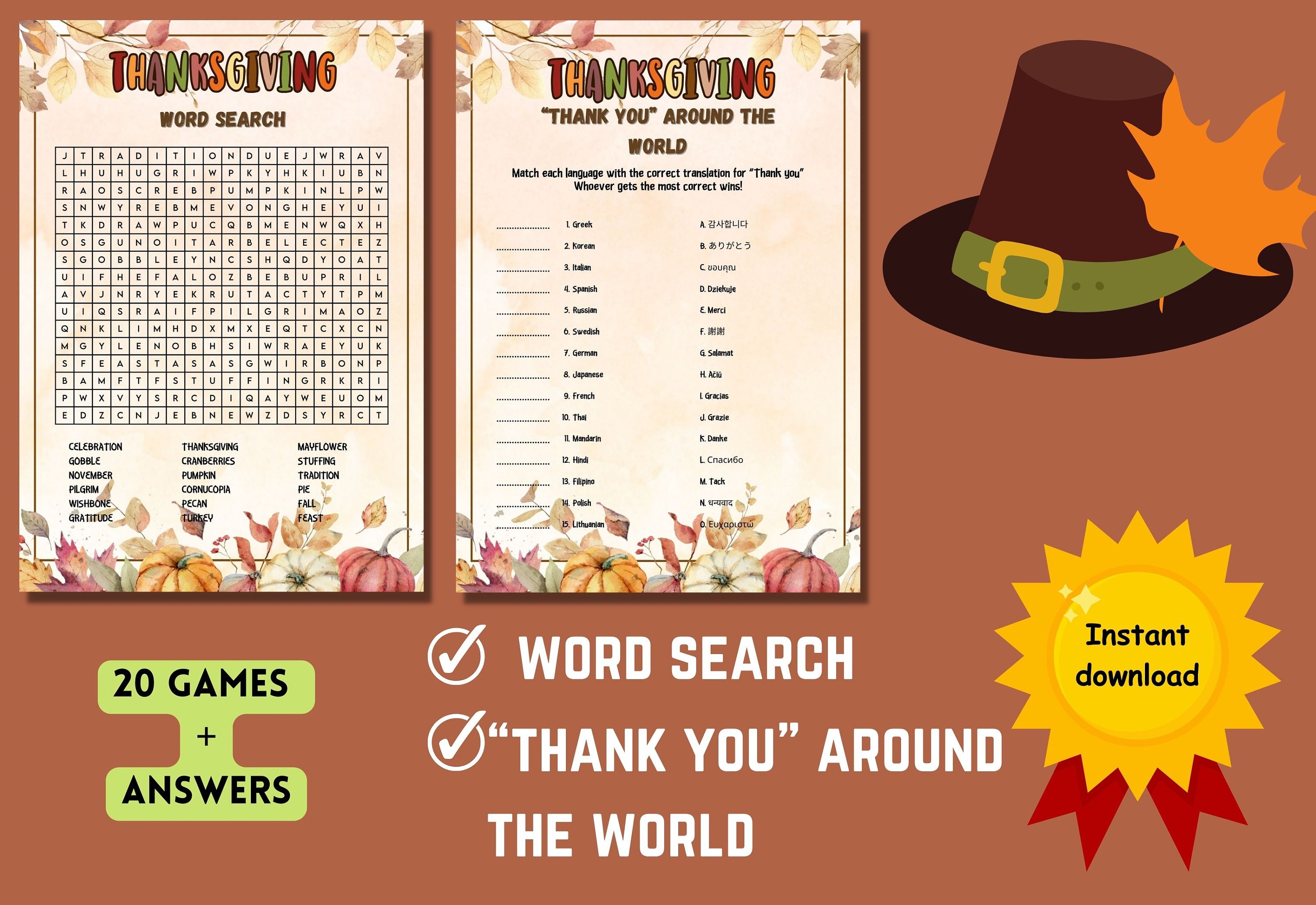 Thanksgiving Game BUNDLE, Thanksgiving Party Games for Adults ...