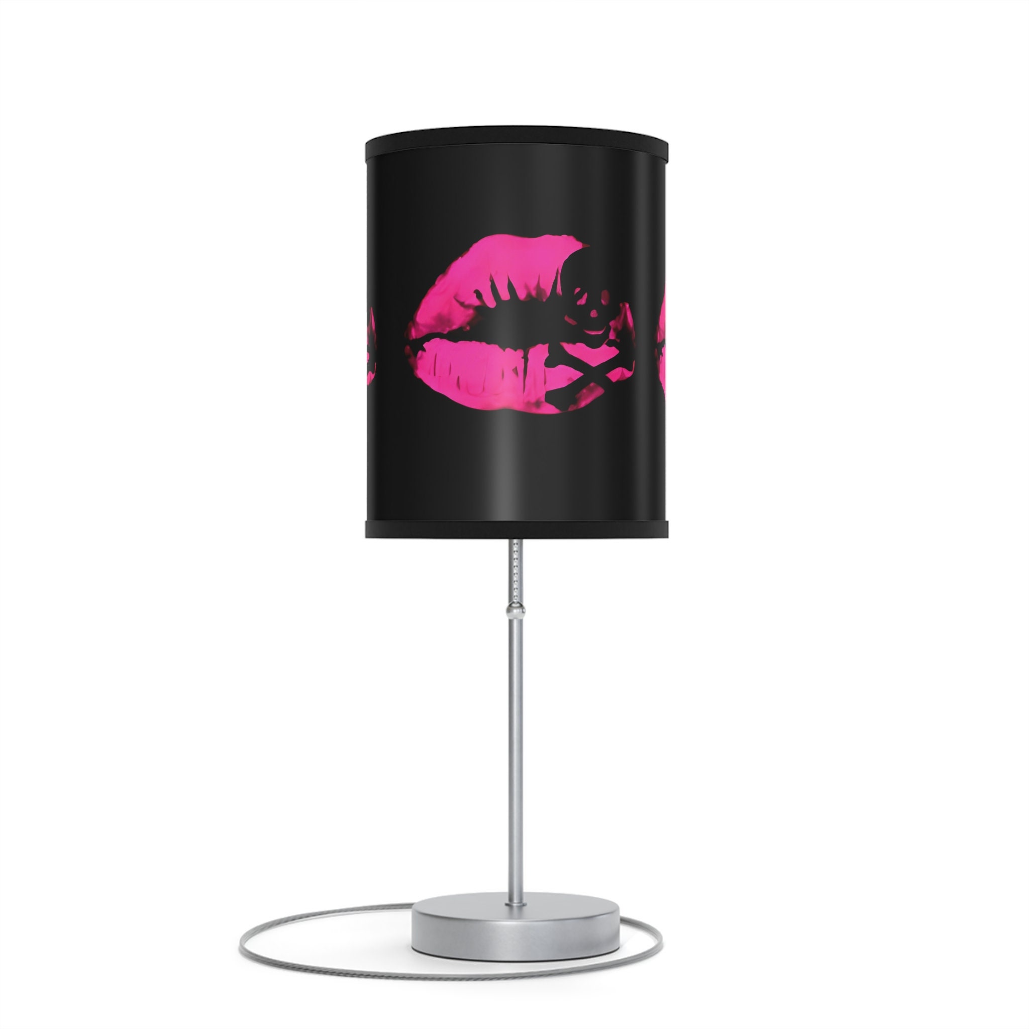 Y2K Goth Emo Pink and Black Skull Lamp - Etsy