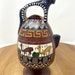 Vintage Cusco Peru Art Pottery Chicha Jug Pitcher Painted Jaguar Llamas ...