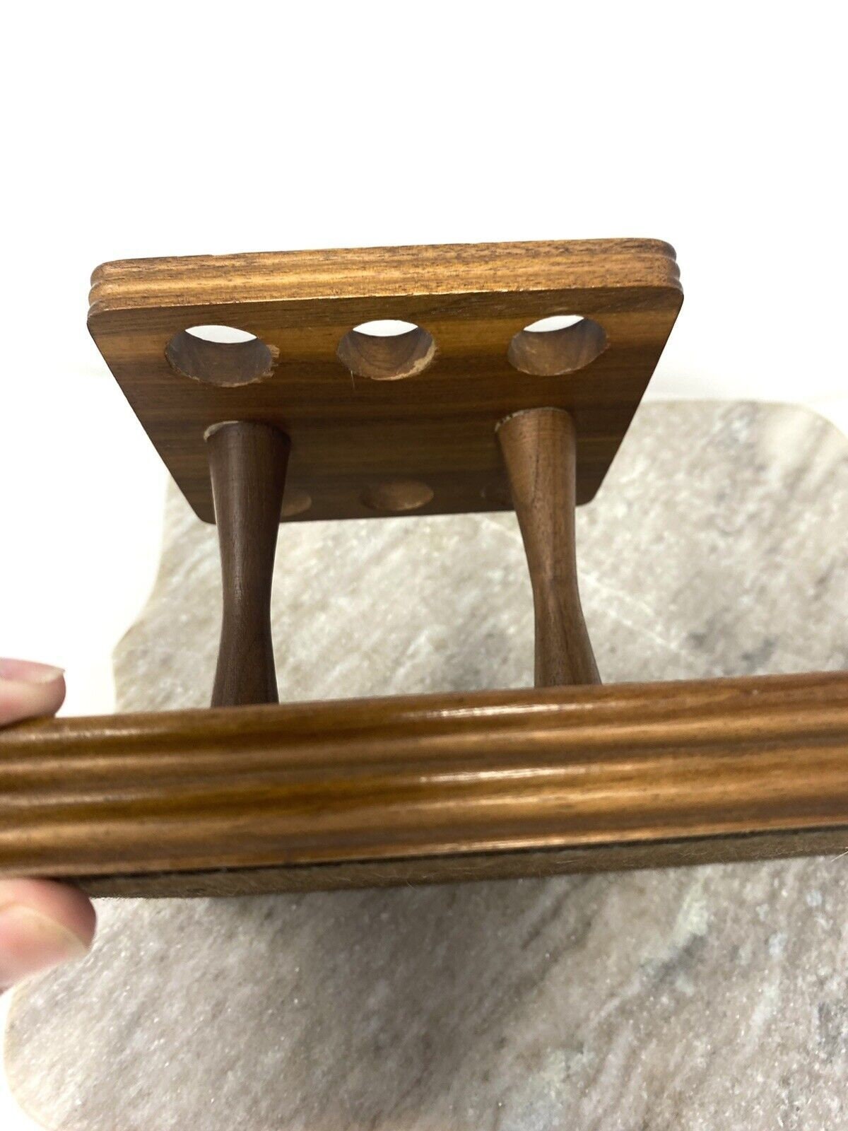 Vintage Pipe Stand Walnut Wood MCM 6 Hole Tobbaciana Brown Retro - Etsy