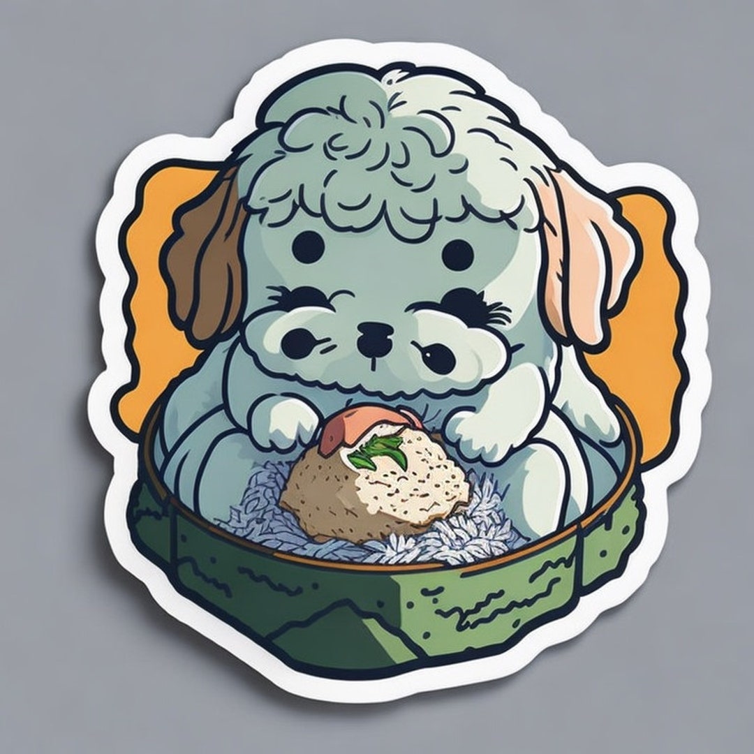Cut Dog Onigiri Rice Ball Sticker, Perfect for Pet Lovers - Etsy