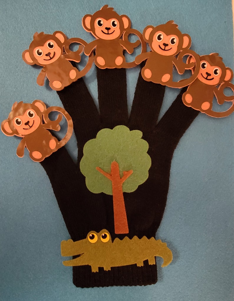 Five Little Monkeys (glove Included) - Etsy