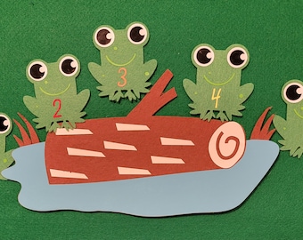 Five Green Speckled Frogs - SVG and PDF Files Only - Etsy