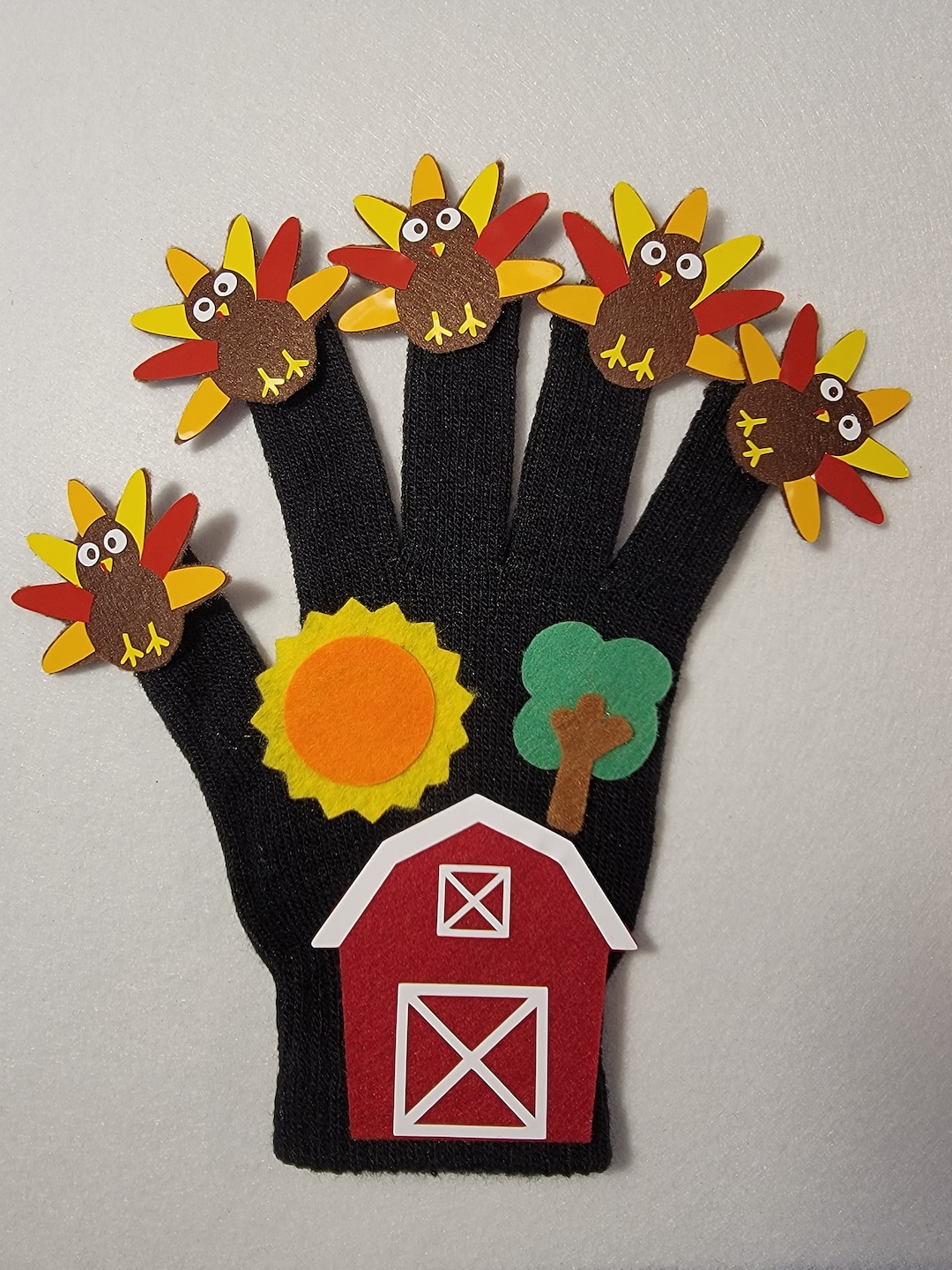 Five Little Turkeys Finger Play - Etsy