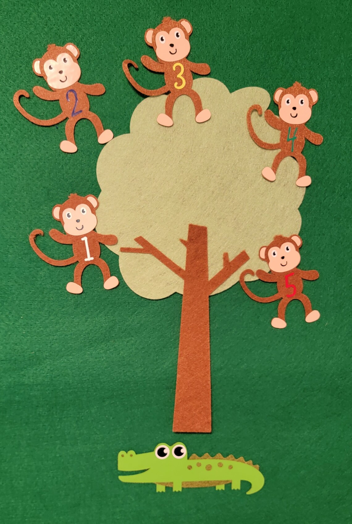 5 Little Monkeys Swinging in a Tree - Etsy