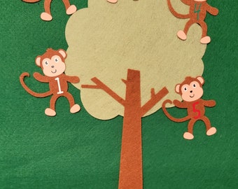 5 Little Monkeys Swinging in a Tree Song Pack - Etsy