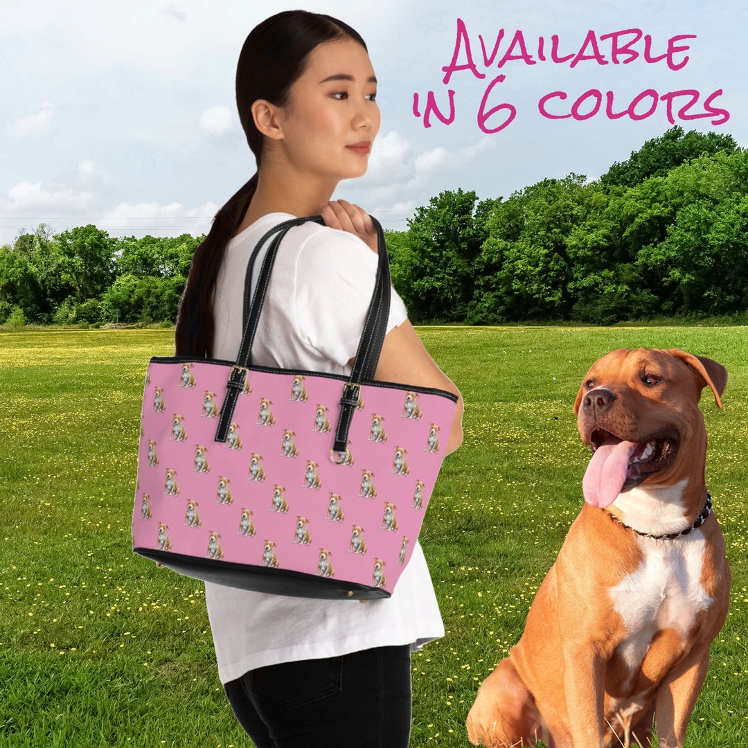 Pitbull PU Leather Shoulder Bag Gift for Pitbull Lover Handbag for ...