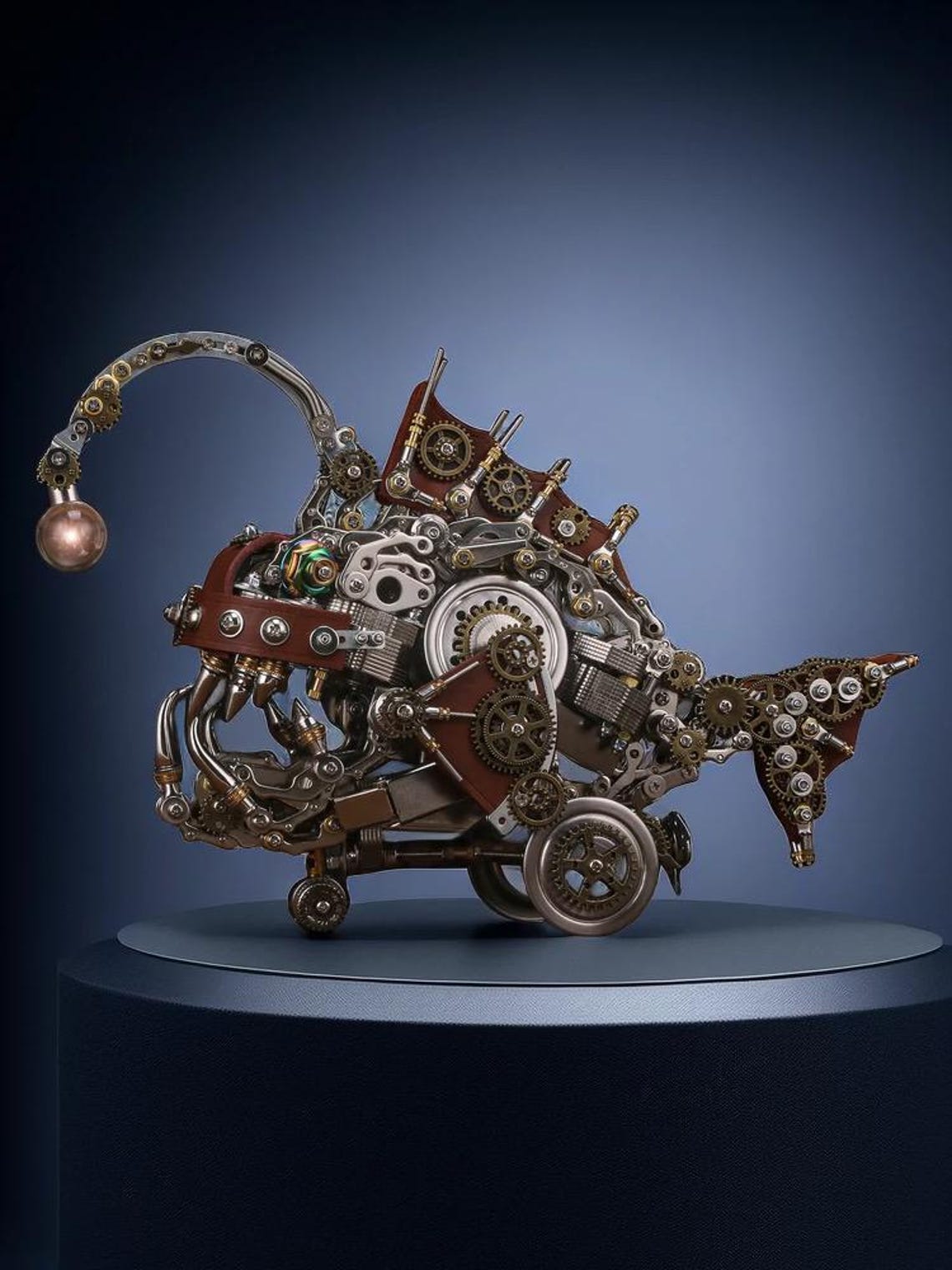 Handmade Metal Anglerfish Sculpture - Etsy