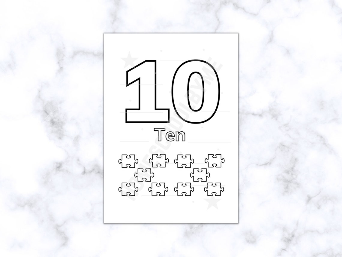 20 Trace, Colour and Count Worksheets Numbers 1-20 Maths Colouring in ...