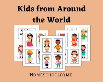 Children Around the World Printable Cards, Multicultural Studies ...