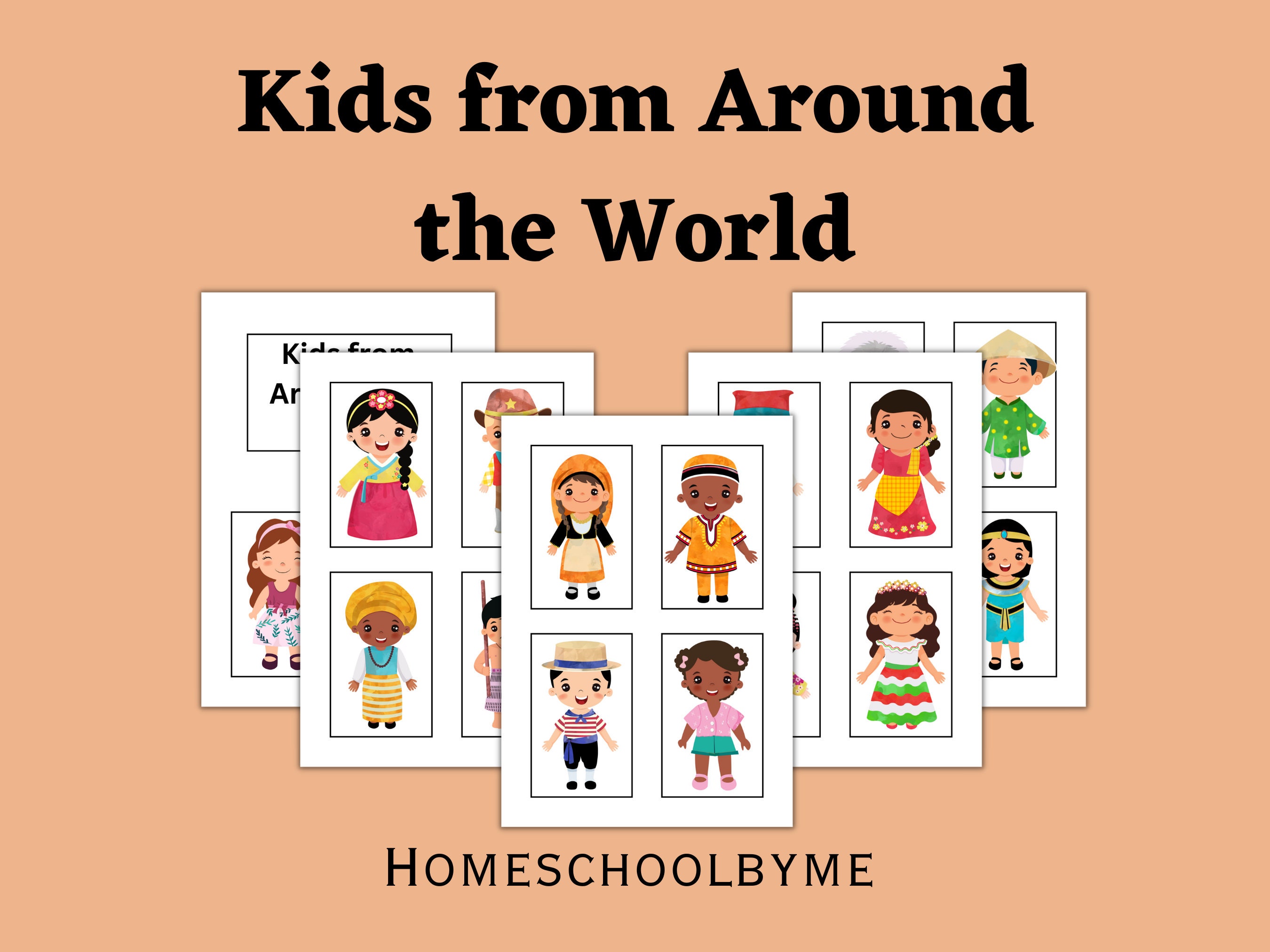 Kids From Around the World Printable | Cultural Dress | Multicultural ...