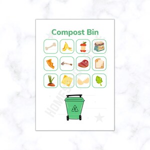 Bin Sorting Activity Printable Poster Rubbish Recycling - Etsy