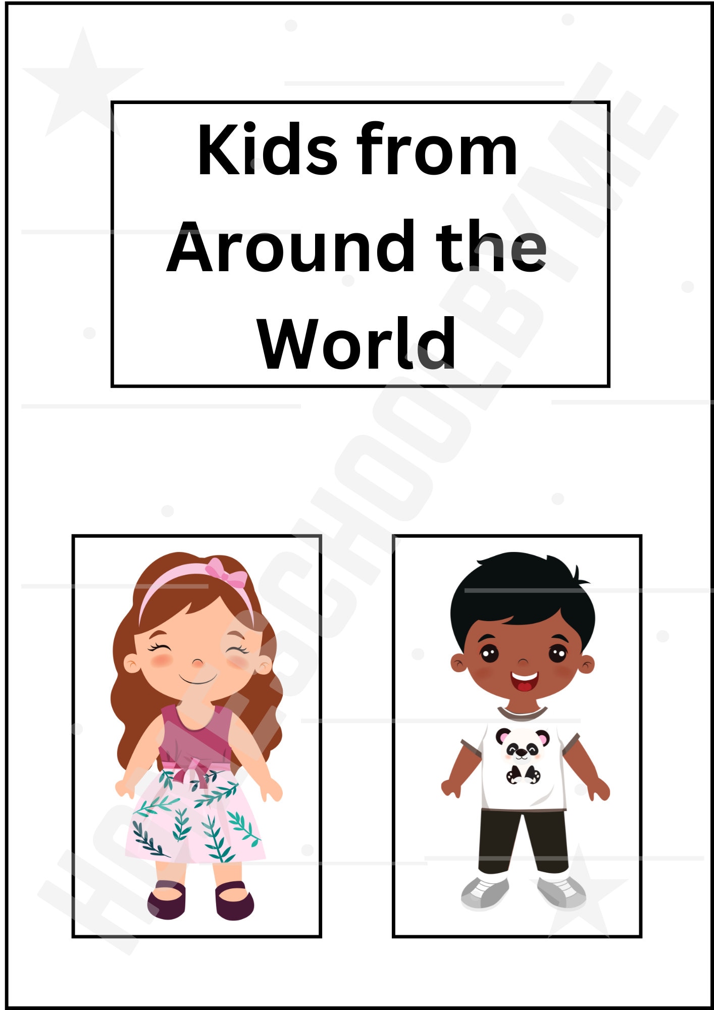 Kids From Around the World Printable | Cultural Dress | Multicultural ...