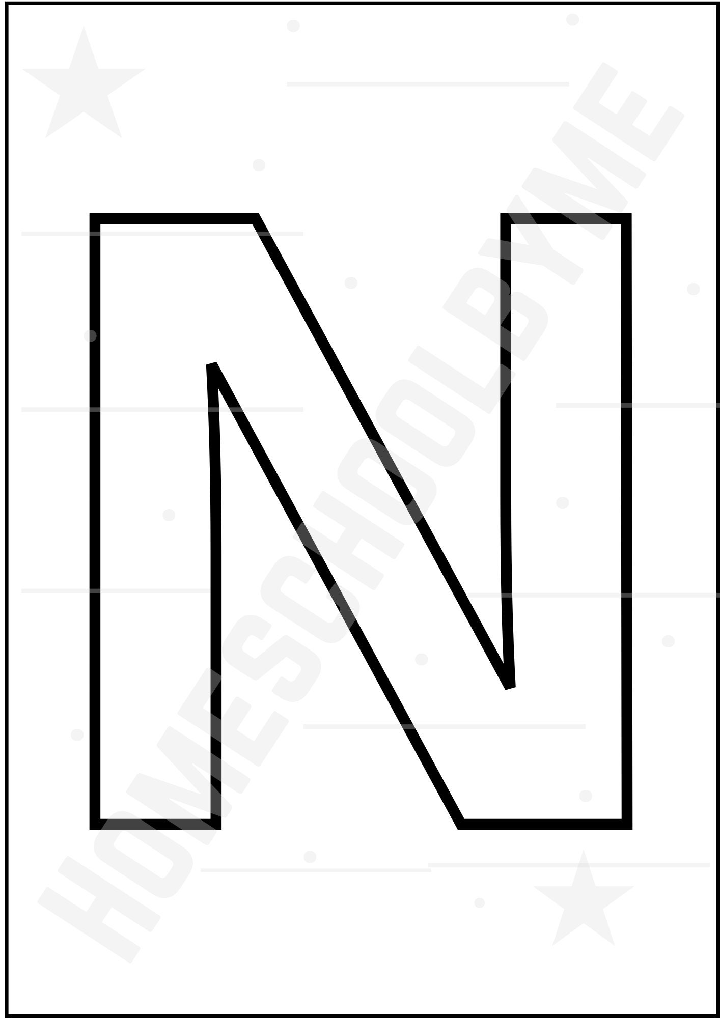 26 Capital Letters Colouring in Pages From A to Z | English | Printable ...