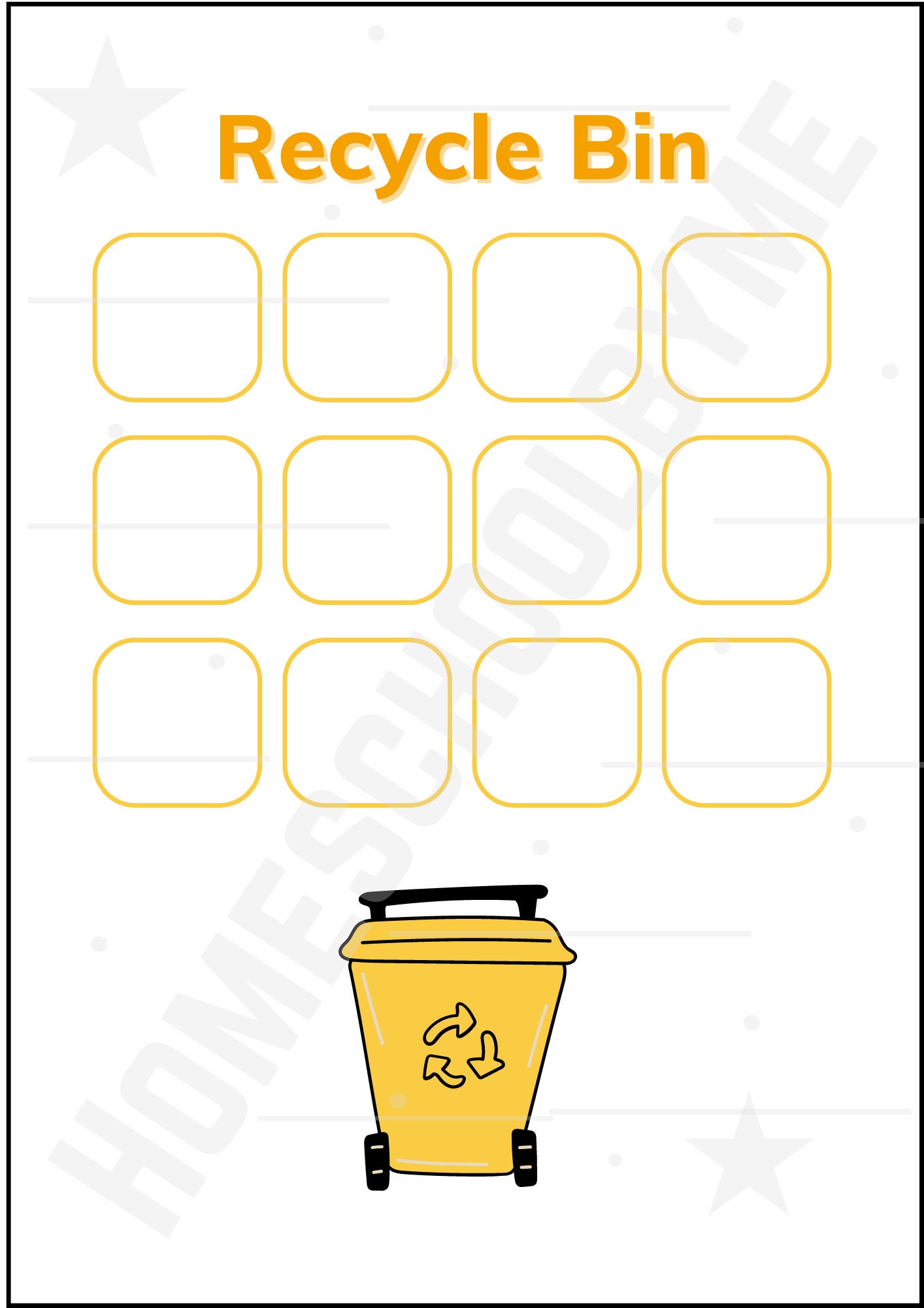 Bin Sorting Activity Printable | Poster | Rubbish, Recycling and ...
