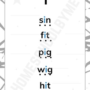 C-V-C Words for Beginners| Learning to Read | Printable | Consonant ...