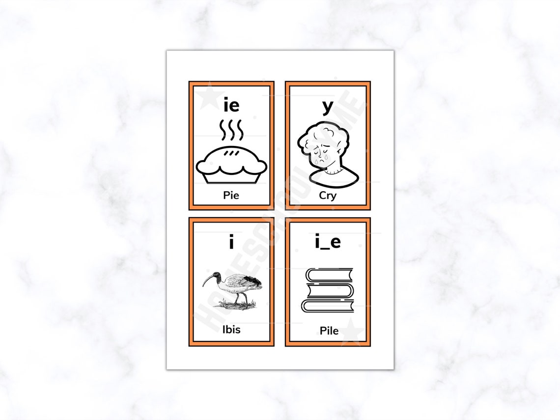 Long Vowel Sound Colour in Cards | Printable | Phonics - Etsy