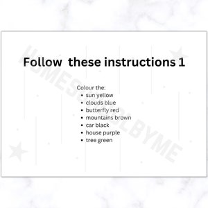 Follow Instructions Colouring in Sheets Colours Listening Comprehension ...