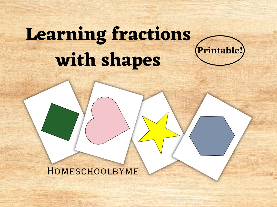 Shapes for Learning Fractions | Fold and Cut | Printable | Year 1 ...