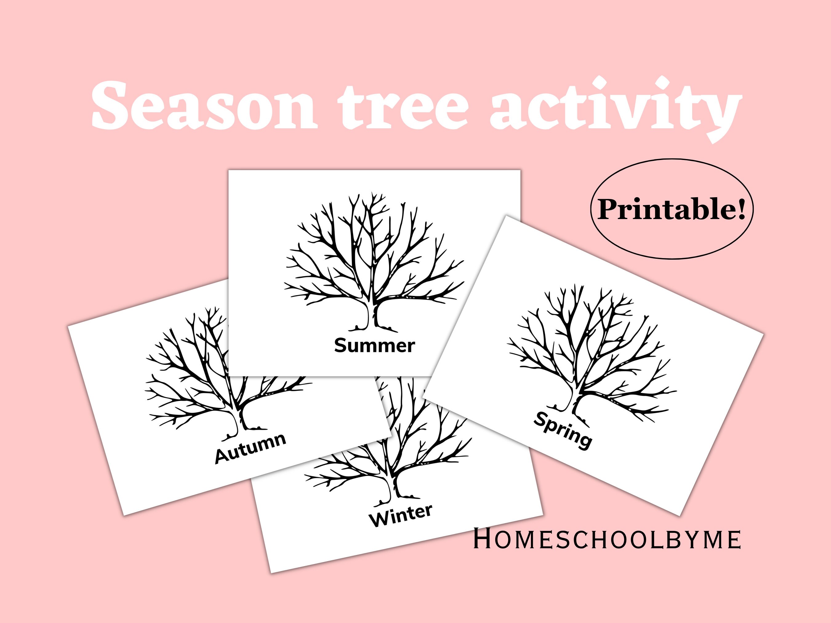 Four Seasons Tree Activity for Preschool Age Kids | Learning About the ...