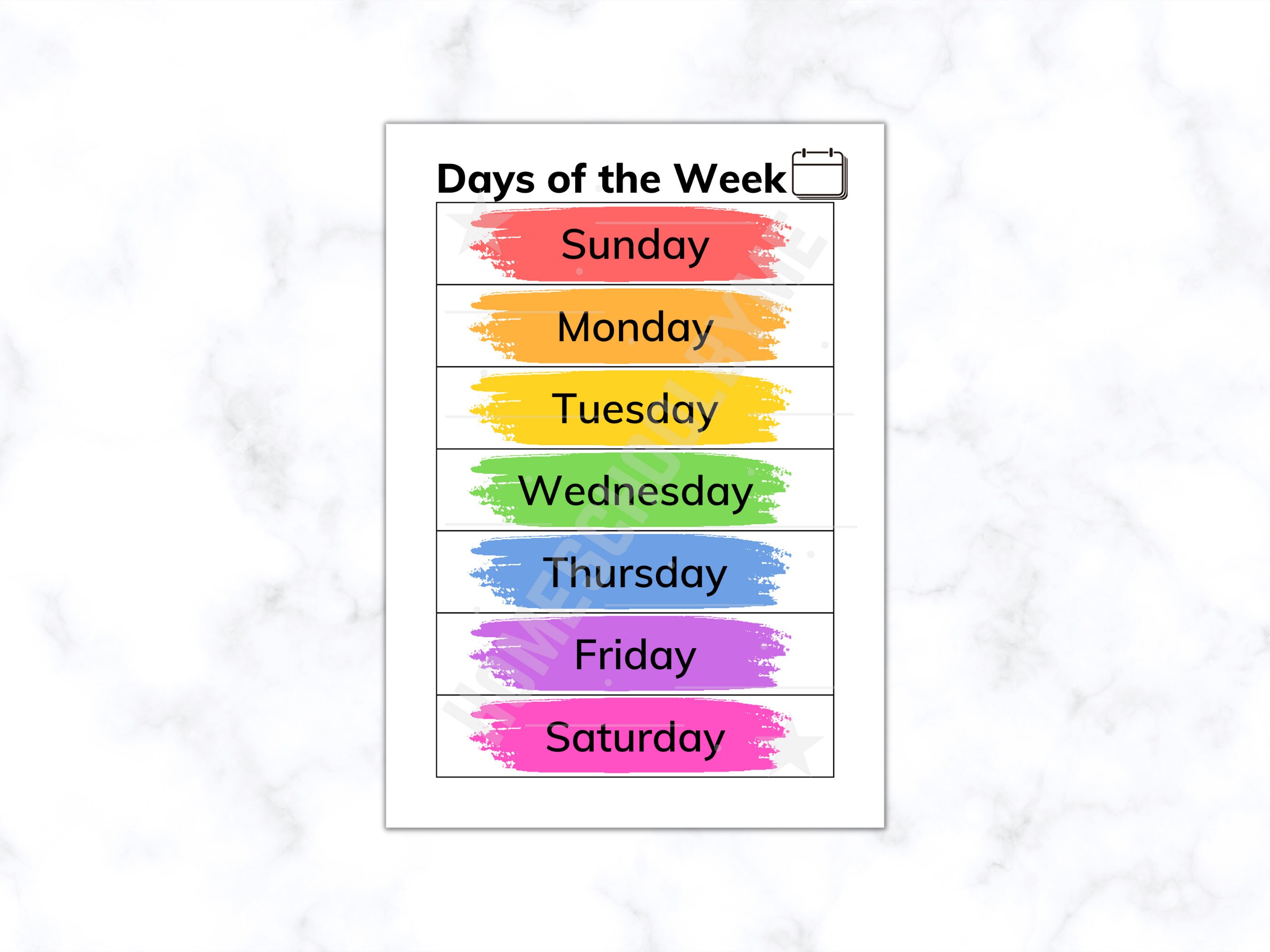 Seven Days of the Week Poster and Cards | Wall Decorations | Preschool ...