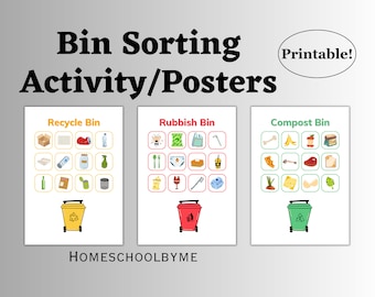 Recycle Sorting Activity Recycling Poster Earth (Instant Download) - Etsy