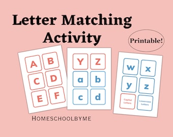 Printable Alphabet Matching With Cookies, Upper Case and Lower Case ...