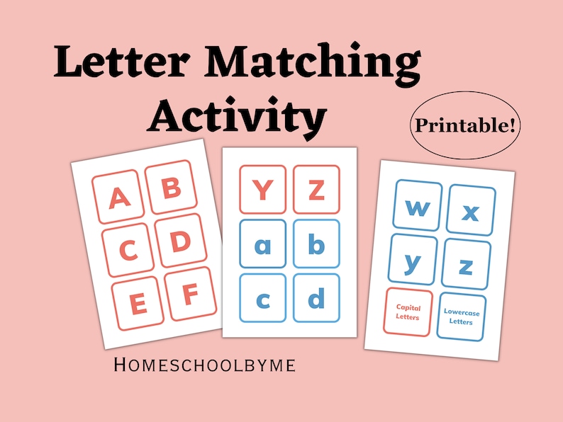 Printable Alphabet Matching Activity | Preschool and Kindergarten ...