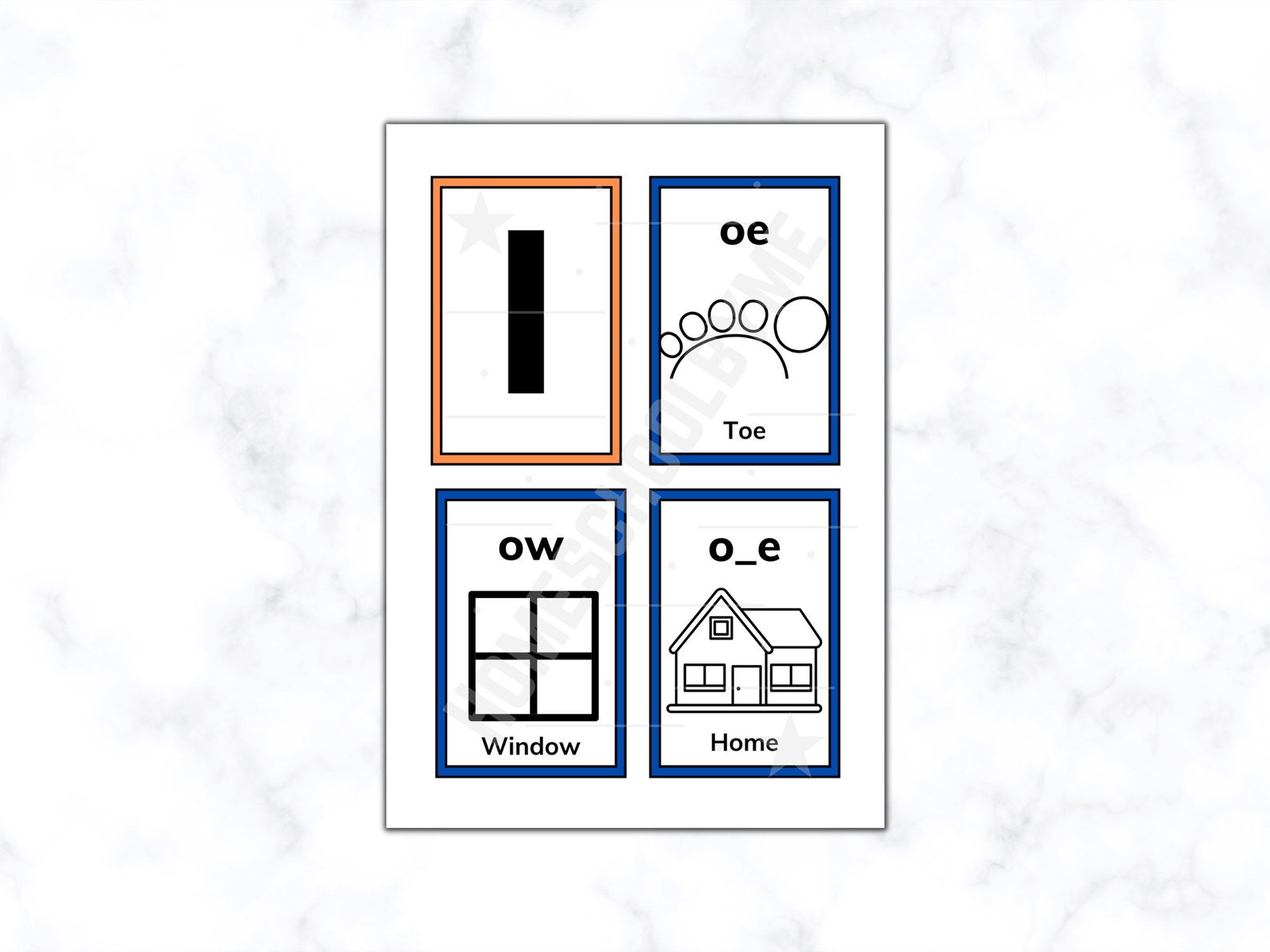 Long Vowel Sound Colour in Cards | Printable | Phonics - Etsy