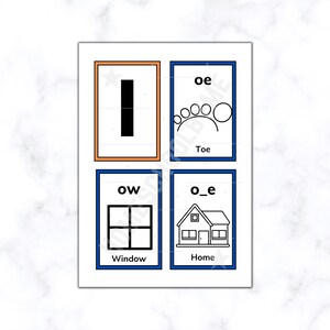 Long Vowel Sound Colour in Cards | Printable | Phonics - Etsy