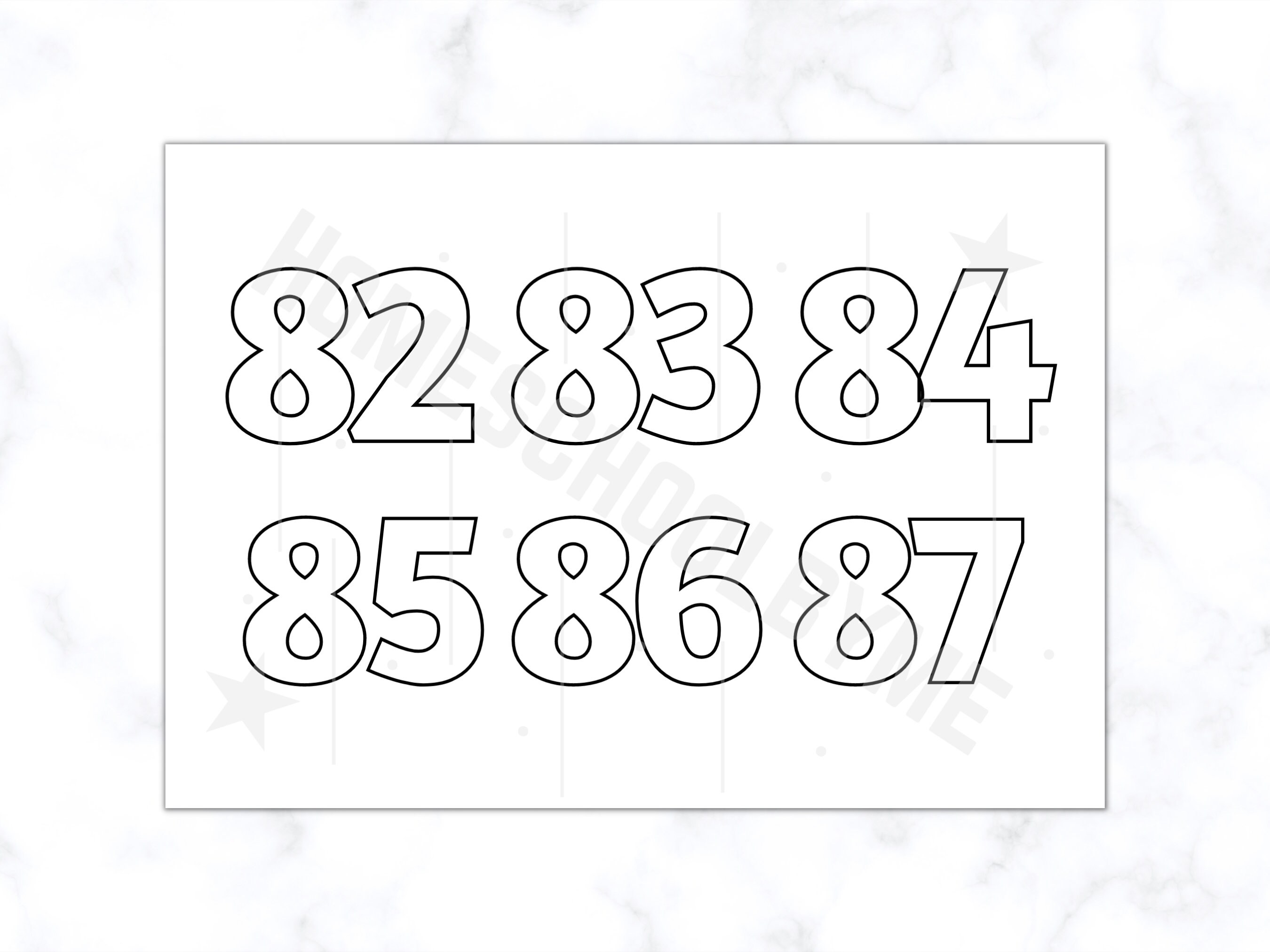 Small Colouring in Numbers 0-100 | Maths | Number Line Posters | - Etsy