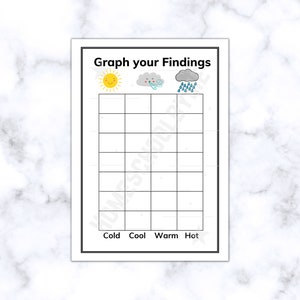 Weather Chart and Graph for Year 1 Kids | Learning About Temperature ...