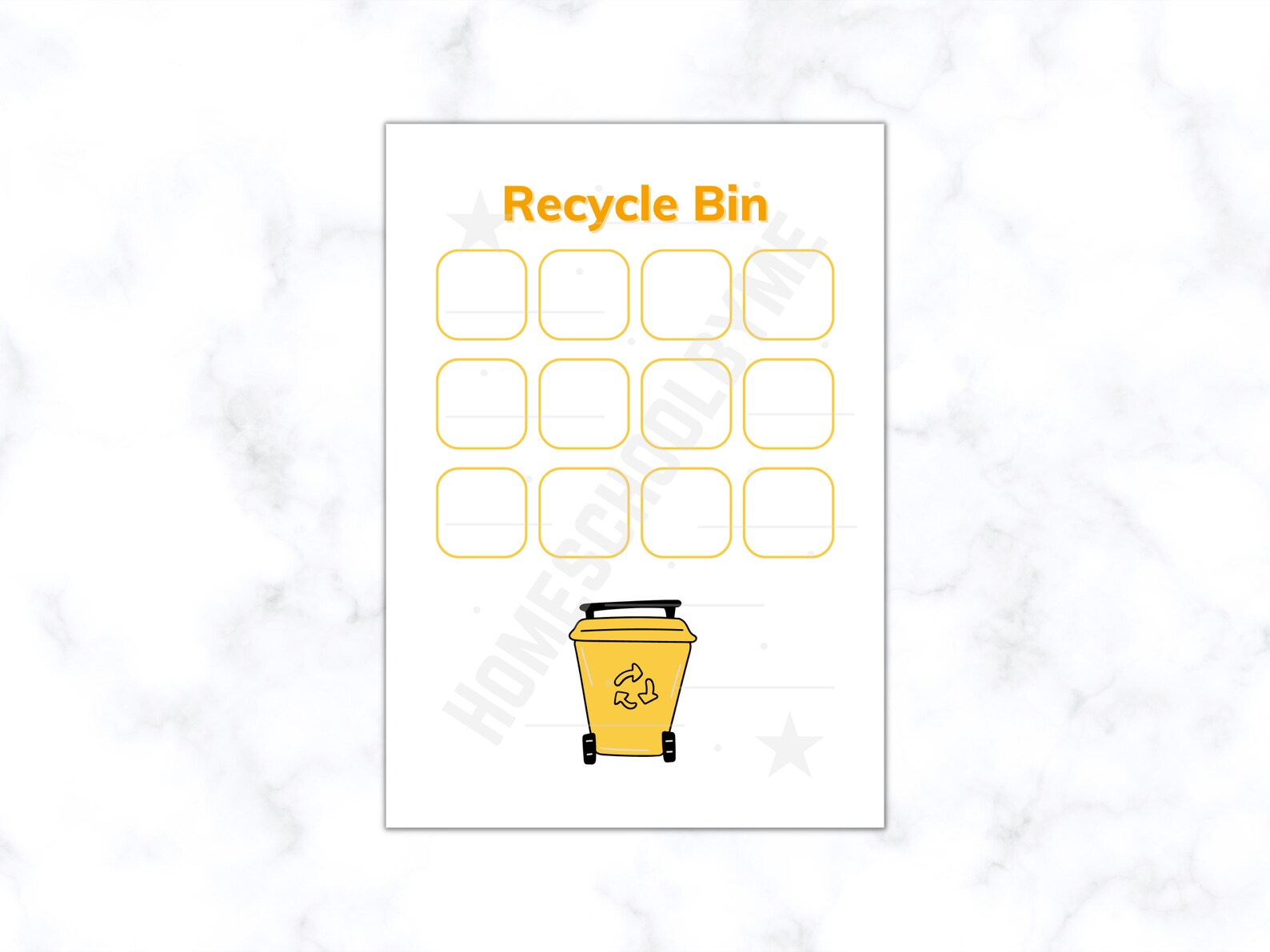 Bin Sorting Activity Printable Poster Rubbish Recycling - Etsy