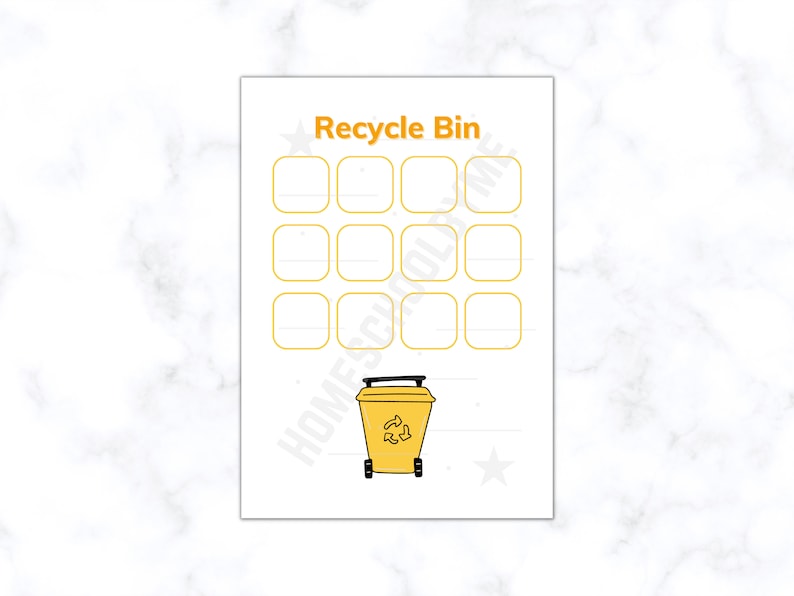 Bin Sorting Activity Printable Poster Rubbish Recycling - Etsy