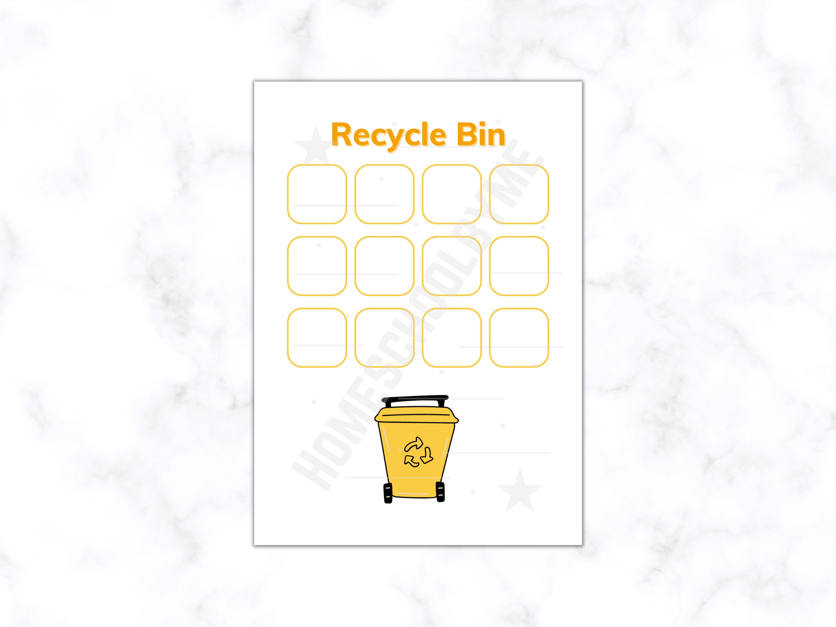 Bin Sorting Activity Printable Poster Rubbish, Recycling and Compost ...