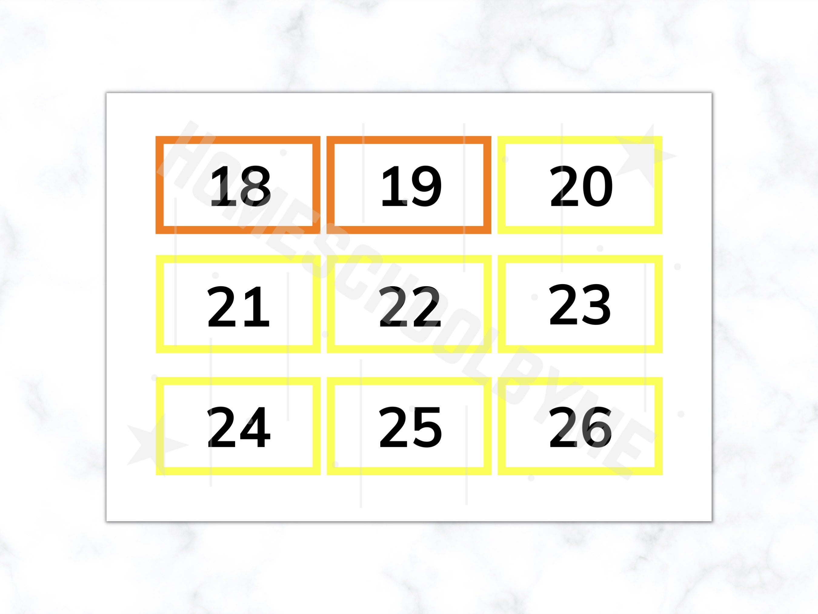 Number Cards 0-100 | Number Line Activity | - Etsy