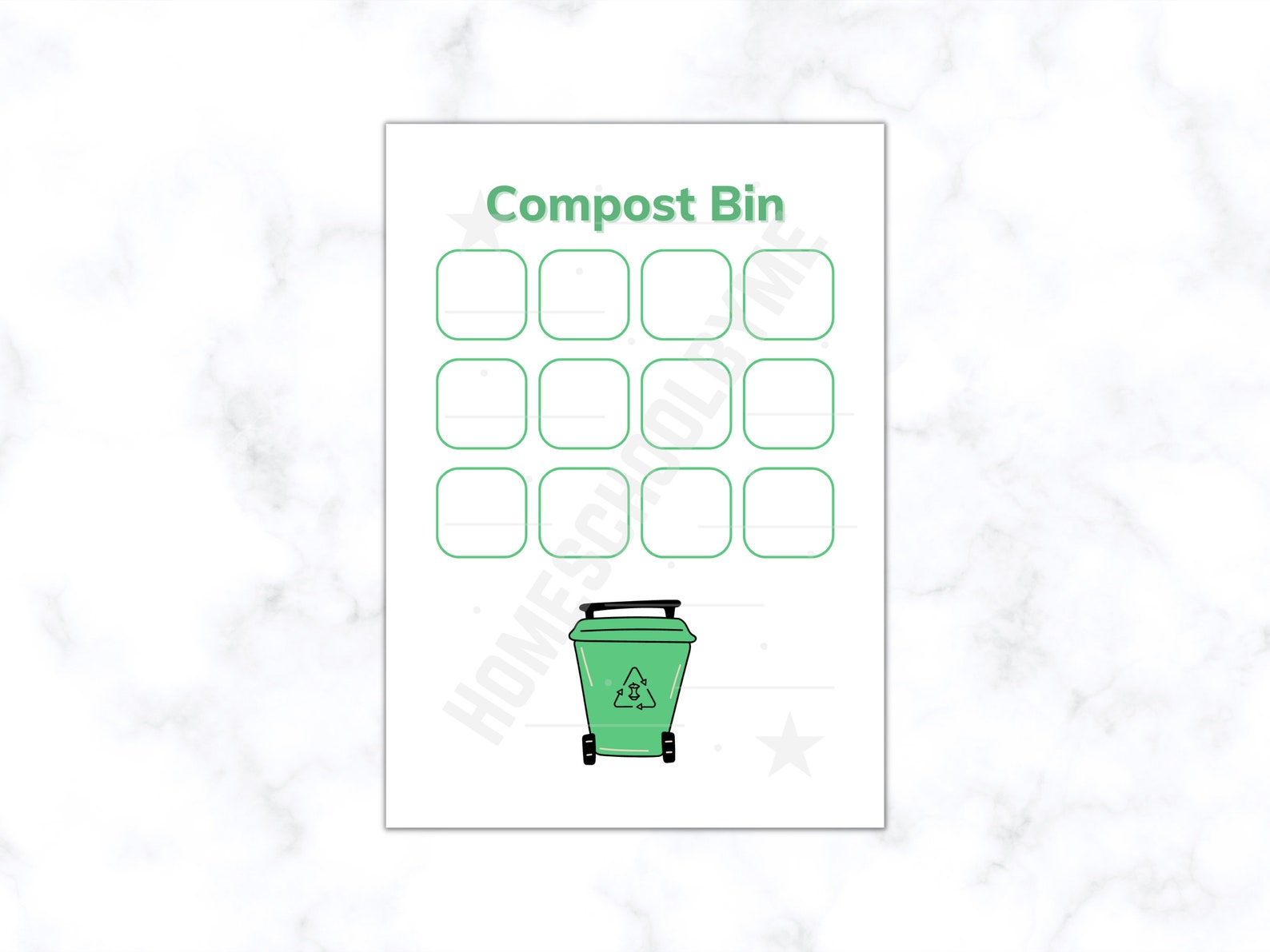 Bin Sorting Activity Printable Poster Rubbish, Recycling and Compost ...