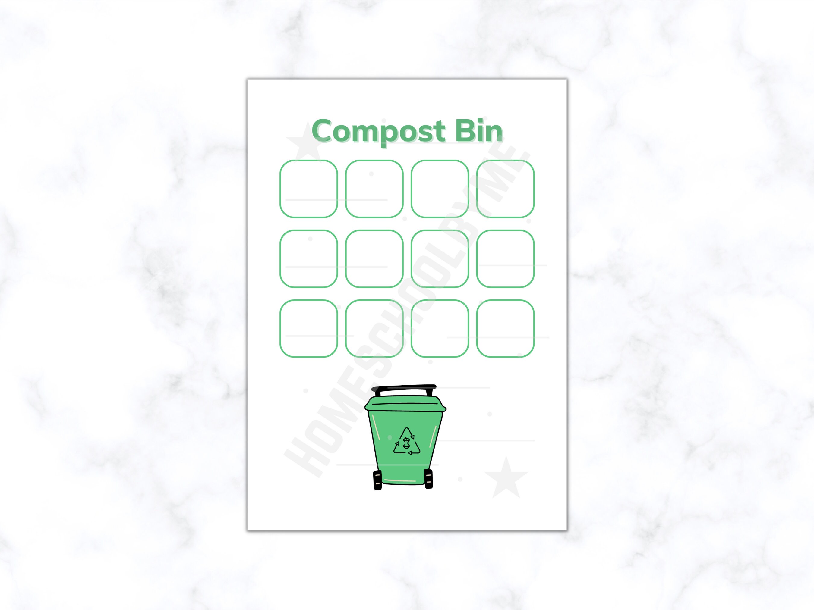 Bin Sorting Activity Printable Poster Rubbish, Recycling and Compost ...