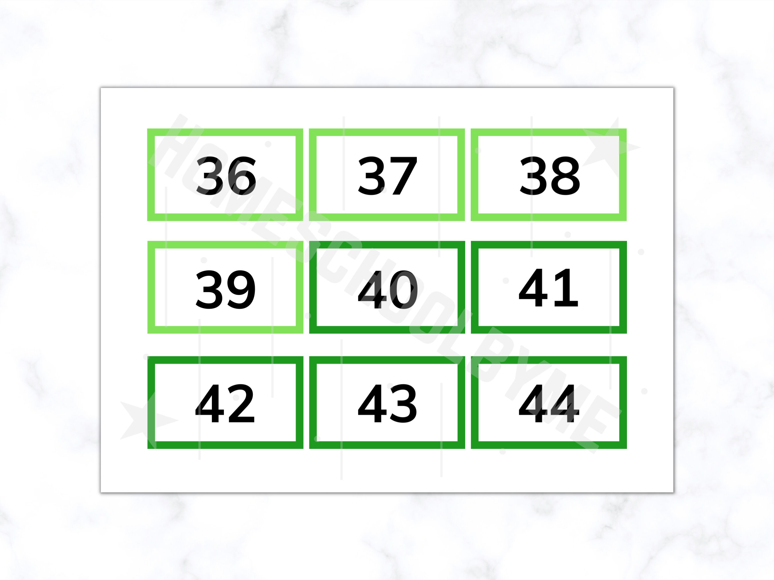 Number Cards 0-100 | Number Line Activity | - Etsy